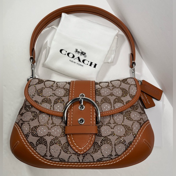 Bags | Coach Crystal Signature Jacquard Soho Shoulder Bag Nwt | Poshmark